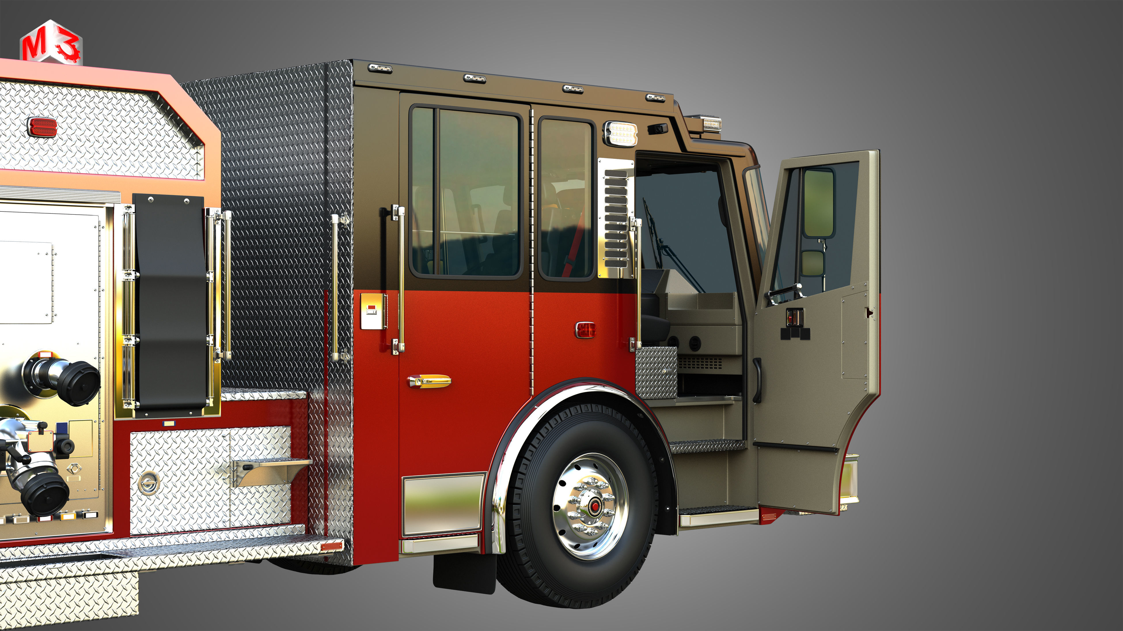 Ferrara Fire Apparatus - Custom Pumper 3D model | CGTrader
