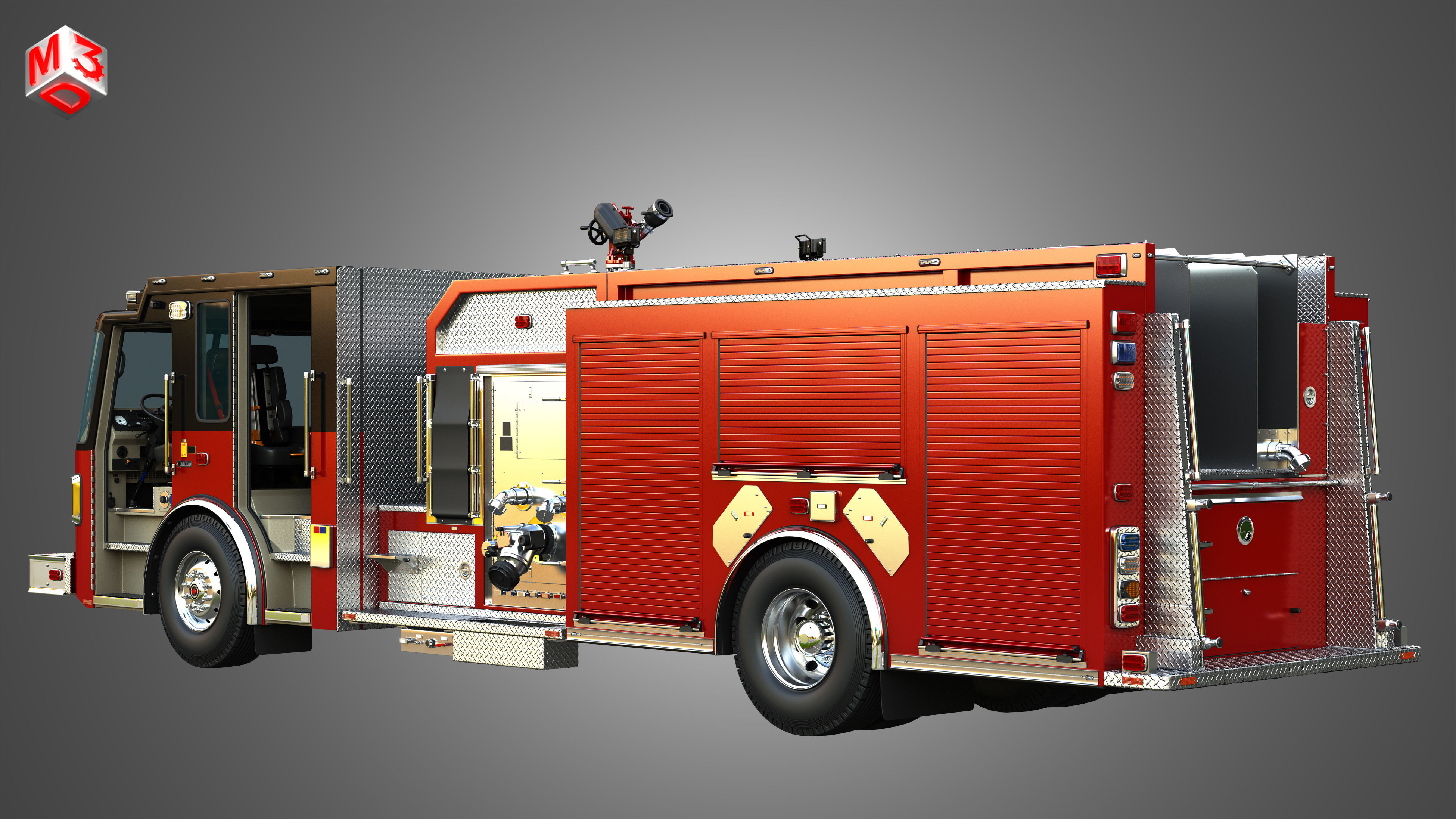 Ferrara Fire Apparatus - Custom Pumper 3D model | CGTrader