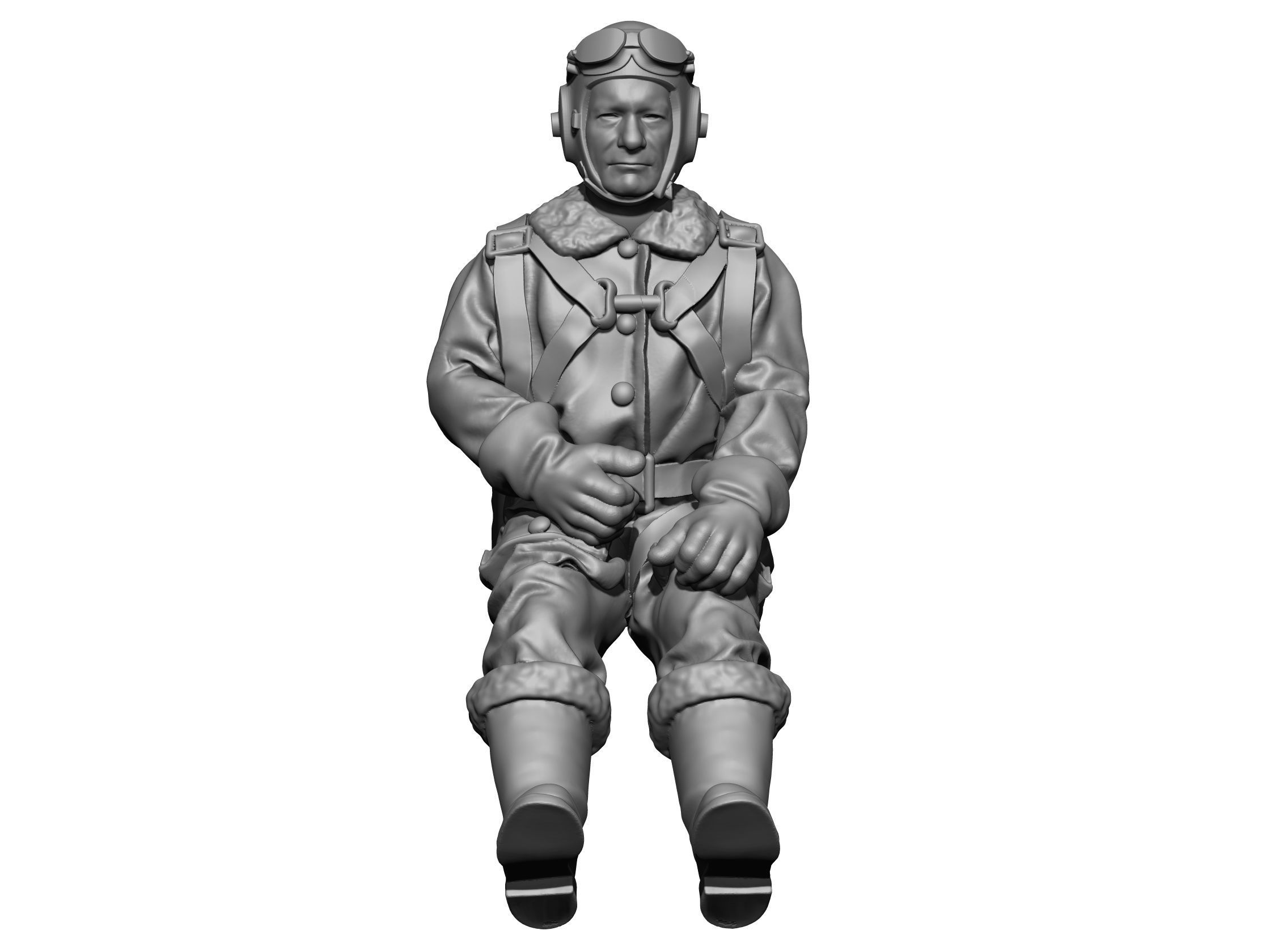 Soviet Pilot 3D model 3D printable | CGTrader