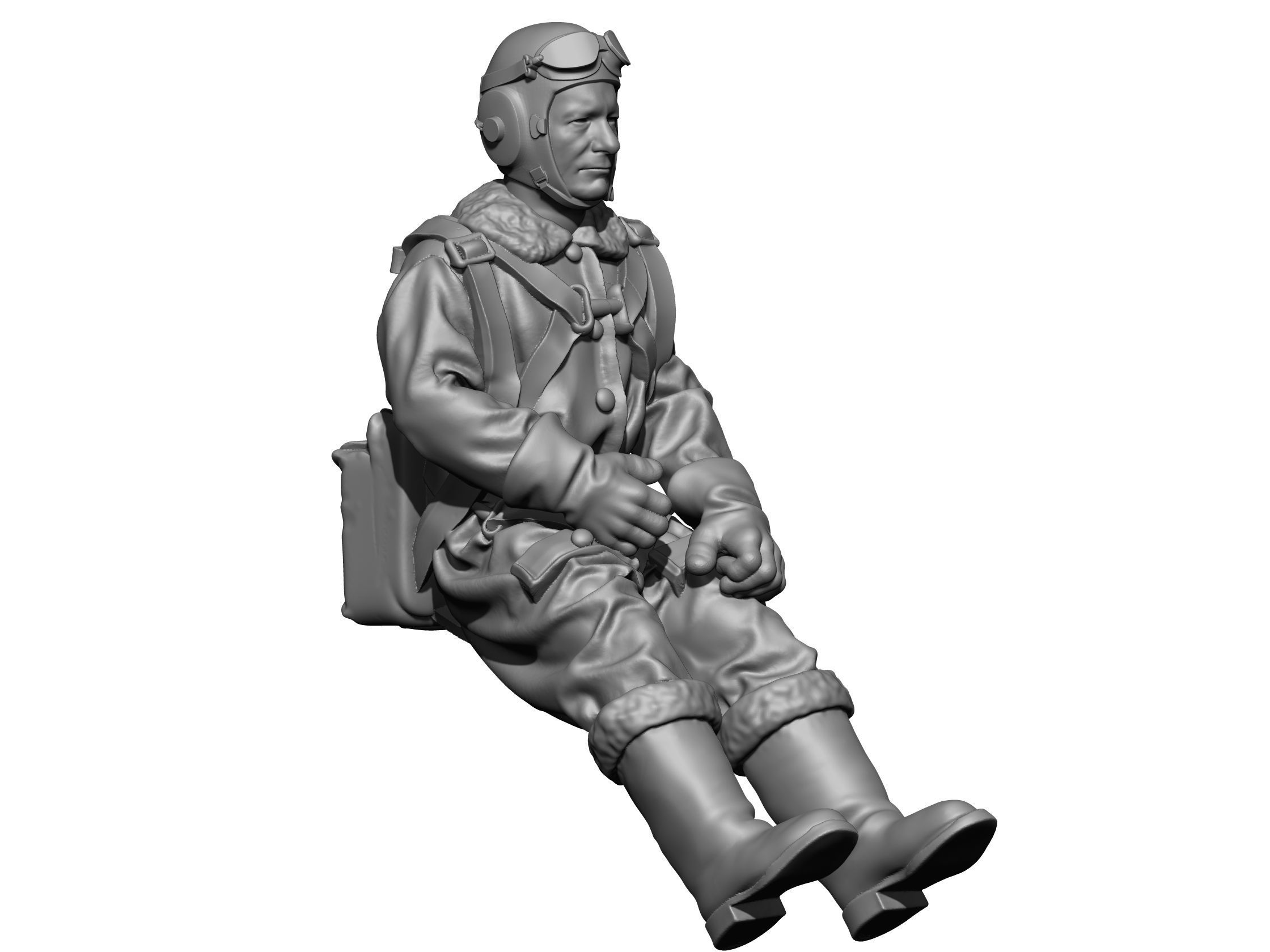 Soviet Pilot 3D model 3D printable | CGTrader