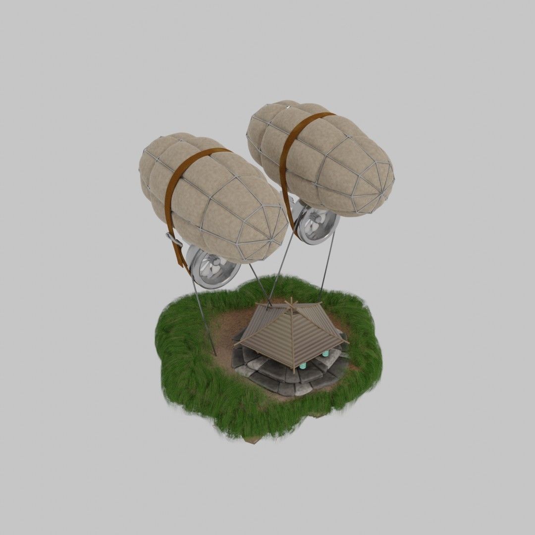 Floating balloon machine house 3D model | CGTrader