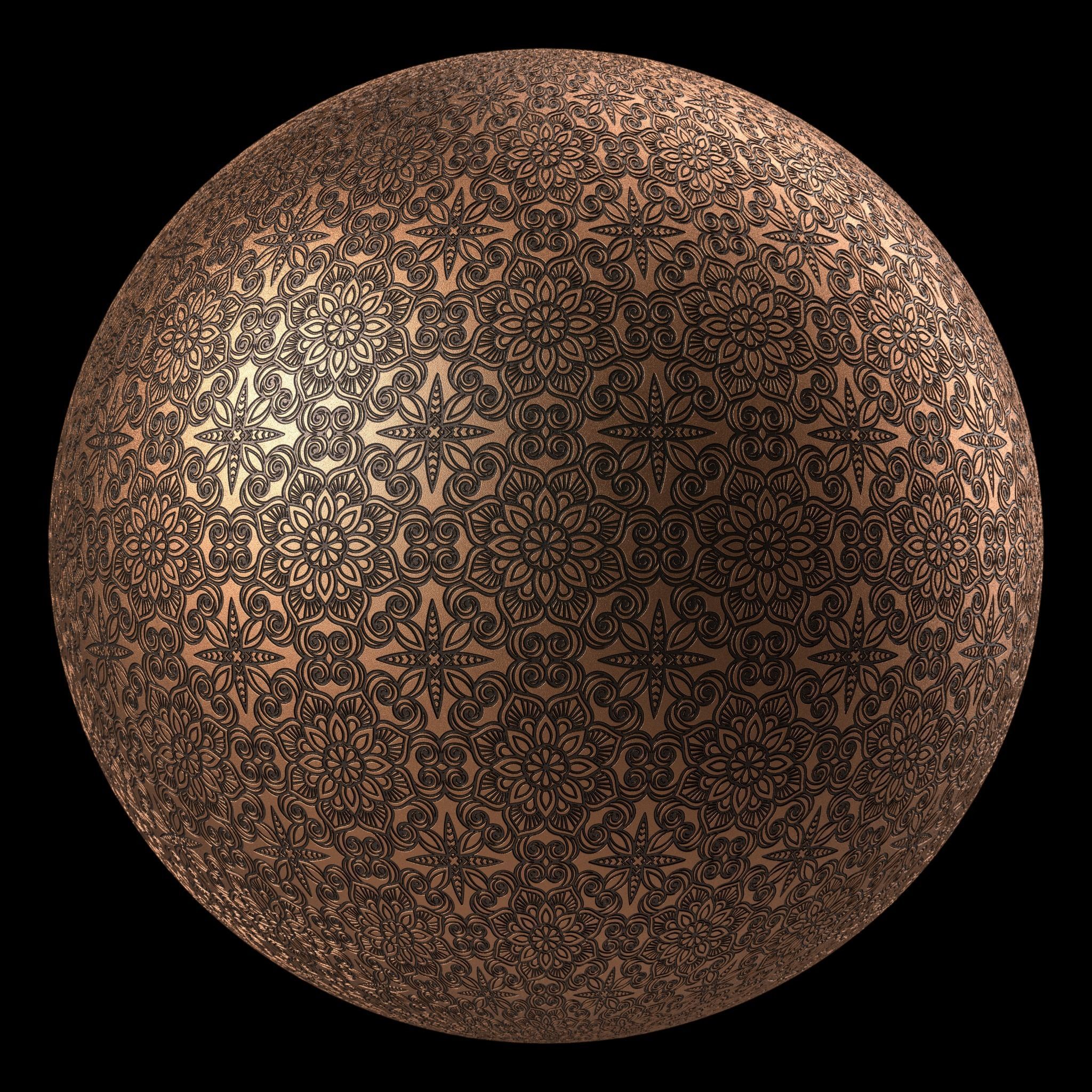 Texture Metal Materials 11- Ornament Metal panels Pbr 4k Seamless VR ...