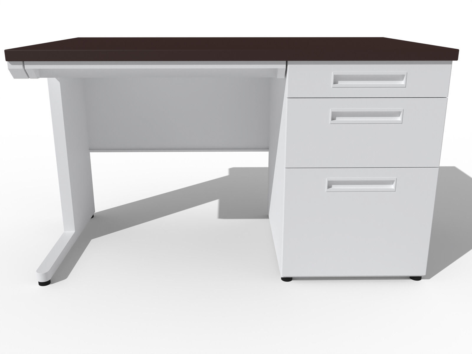 3D model steel desk VR / AR / low-poly | CGTrader