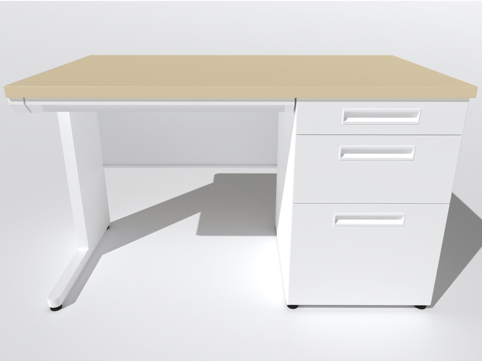 3D model steel desk VR / AR / low-poly | CGTrader