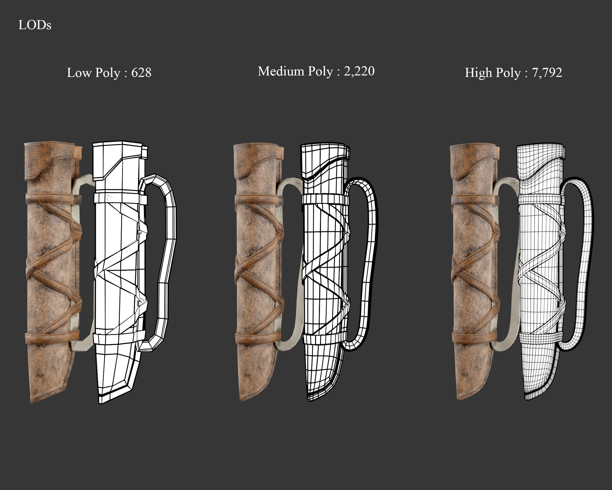 Medieval Collection Crude Ranged Weapons VR / AR / low-poly | CGTrader