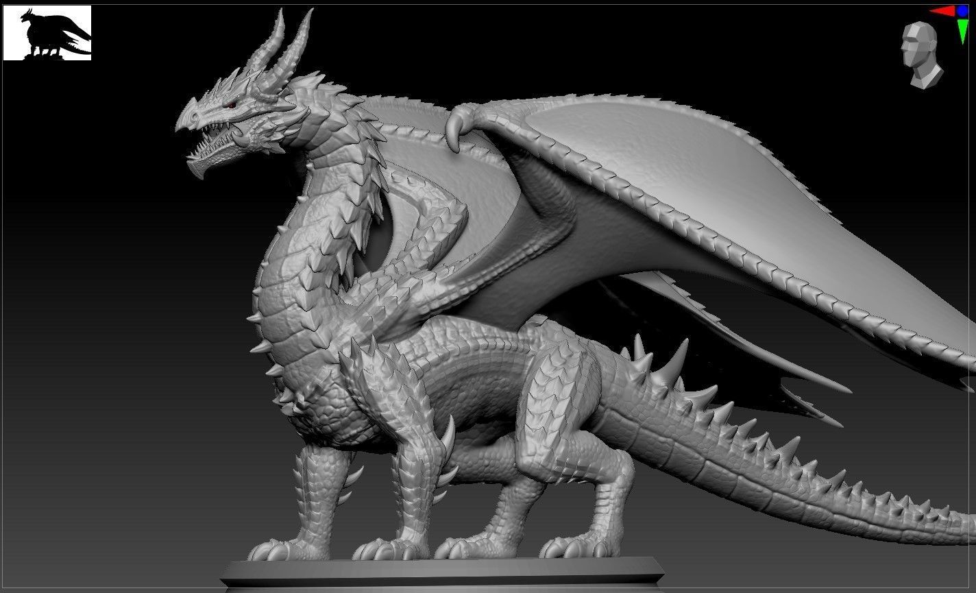 The Dreadful Dragon Magnarion Zbrush Project File 3D model | CGTrader