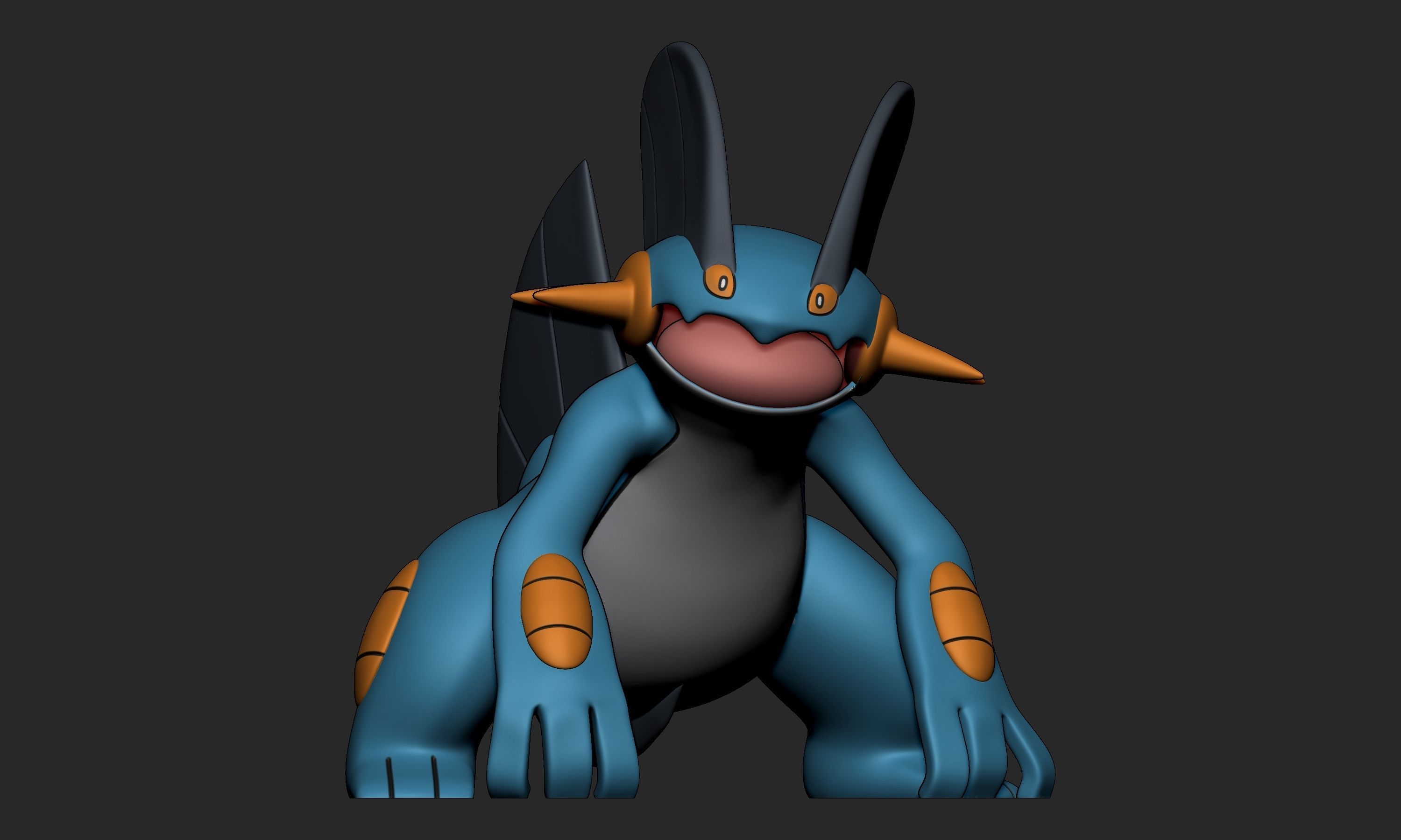Pokemon - Swampert with 2 poses 3D model 3D printable | CGTrader