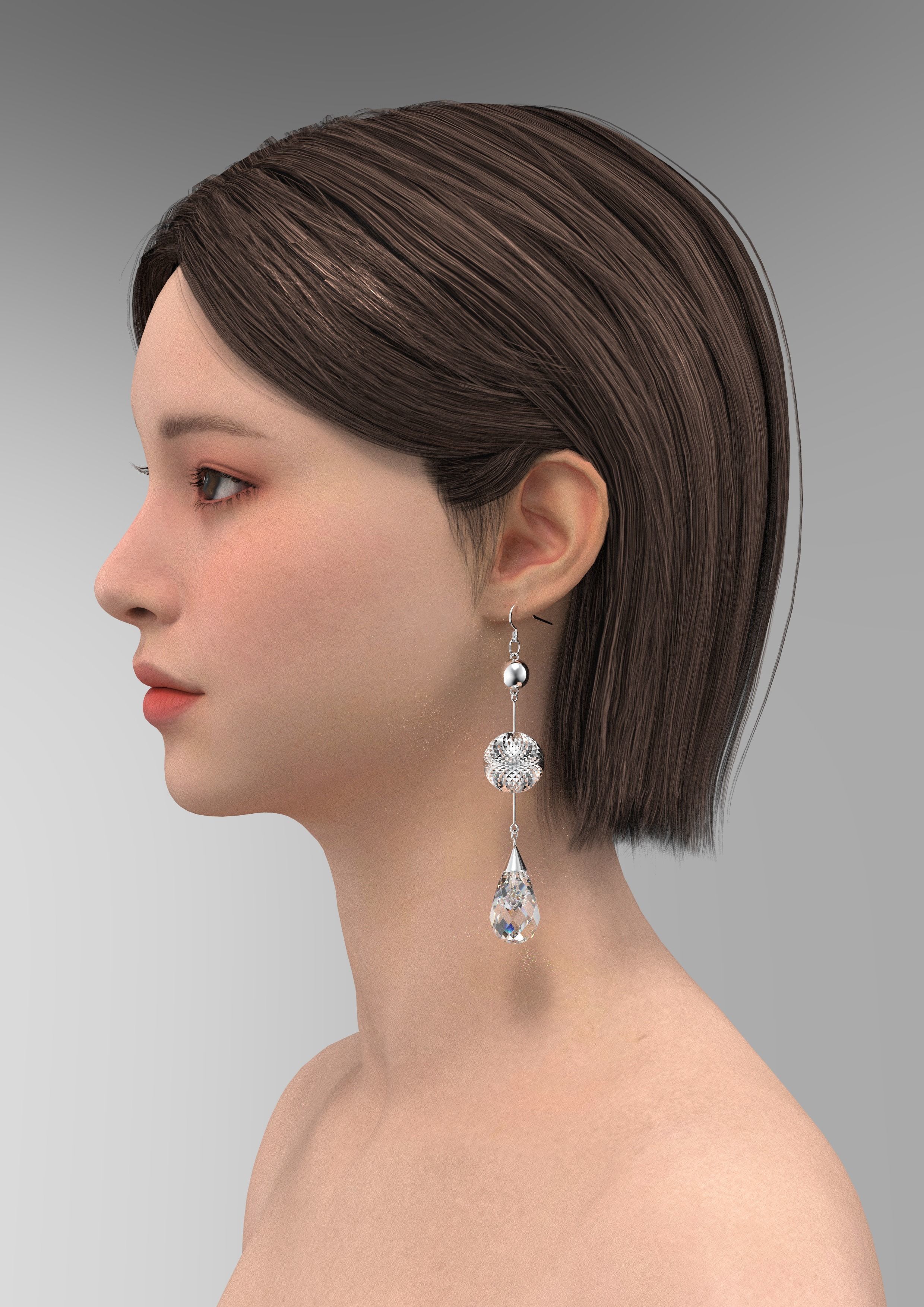 ACCESSORIES earing 001 FOR FV2 AVATAR 3D CLO MARVELOUS 3D model | CGTrader