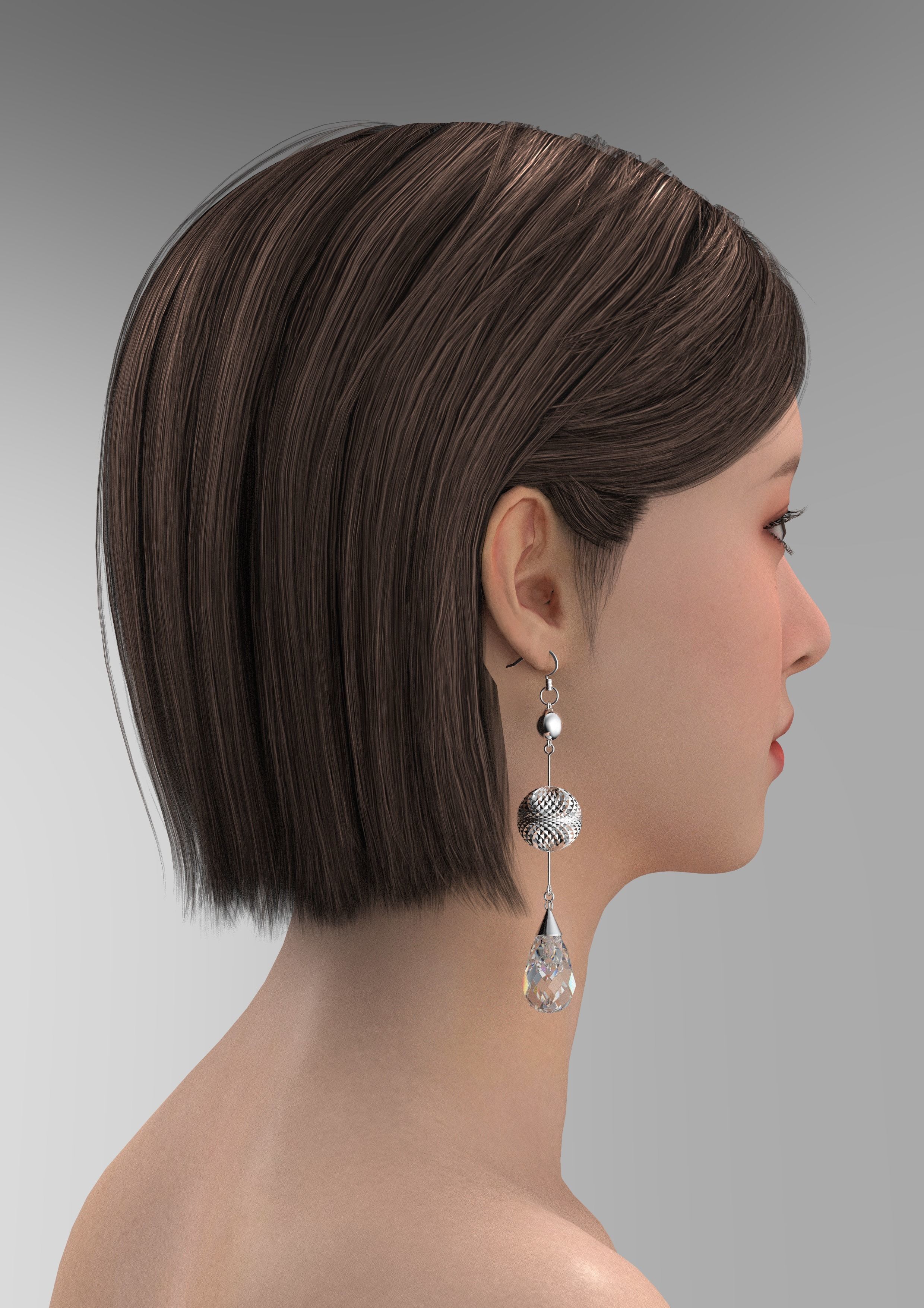 ACCESSORIES earing 001 FOR FV2 AVATAR 3D CLO MARVELOUS 3D model | CGTrader