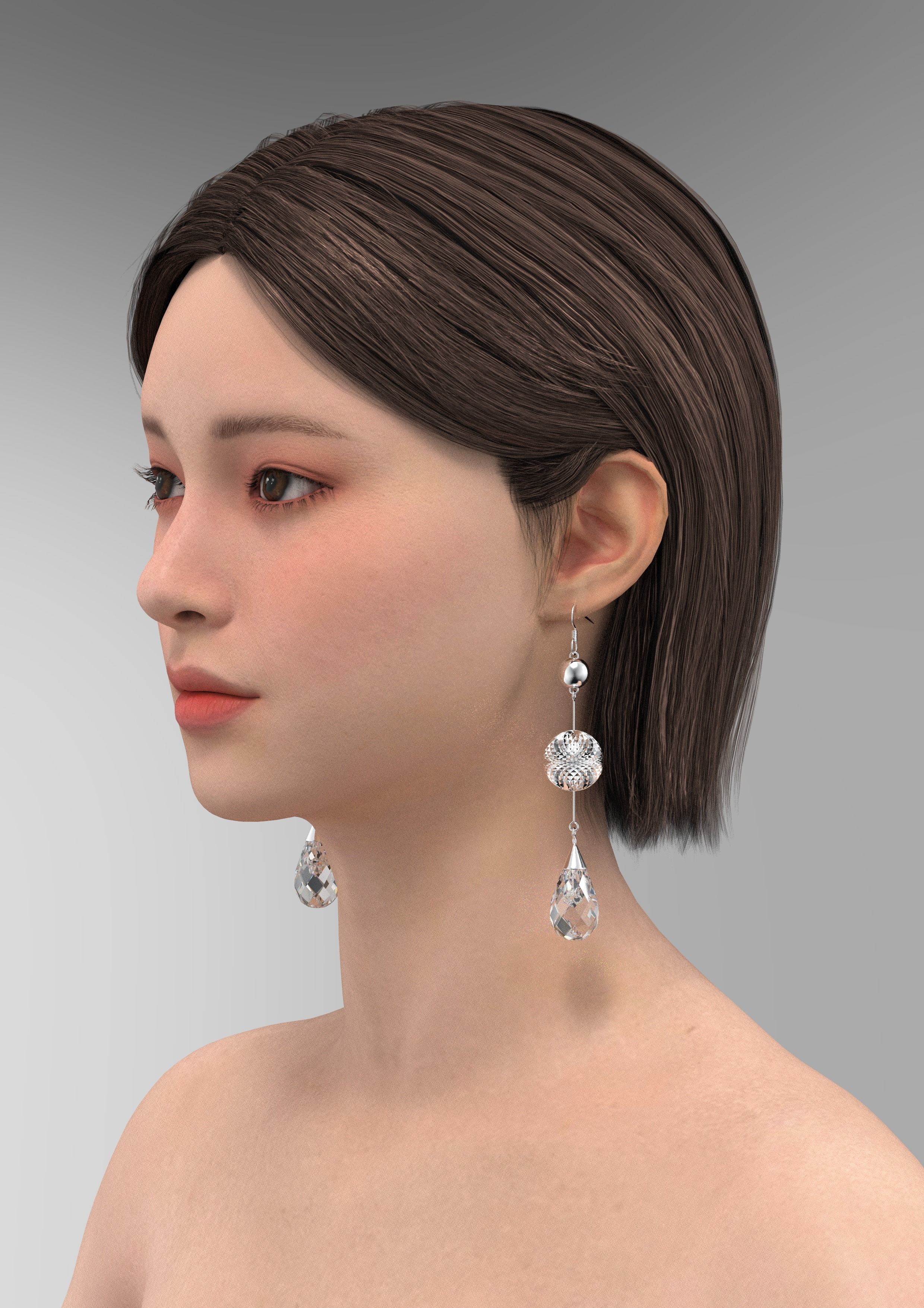 ACCESSORIES earing 001 FOR FV2 AVATAR 3D CLO MARVELOUS 3D model | CGTrader