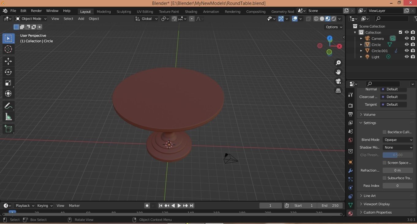 3d round table 3d model 3D model | CGTrader