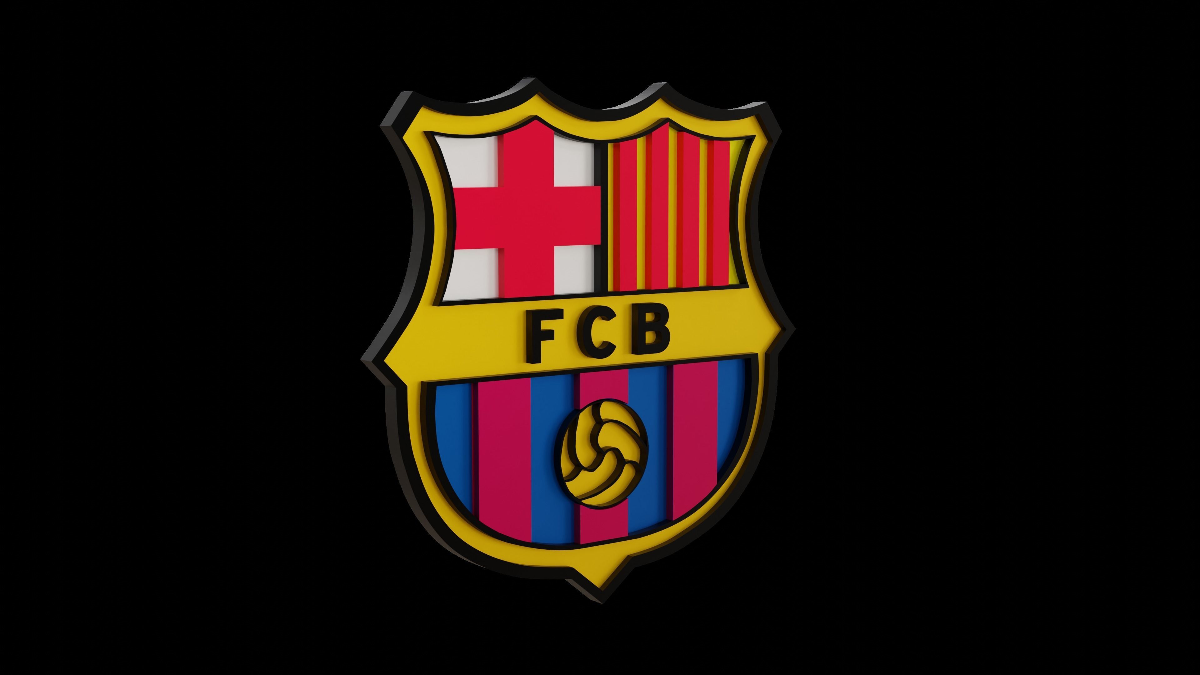 3D Barcelona Football Club Logo 3D model | CGTrader