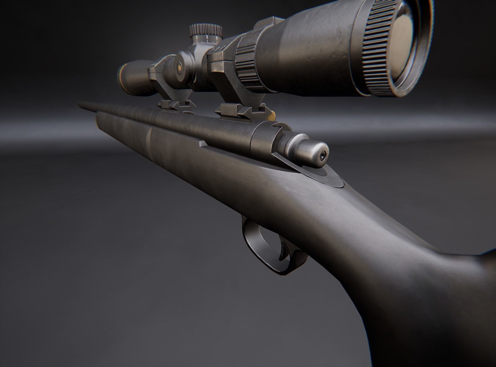 3D model Modern AAA Game Ready PBR Long-range Rifles Pack VR / AR / low ...