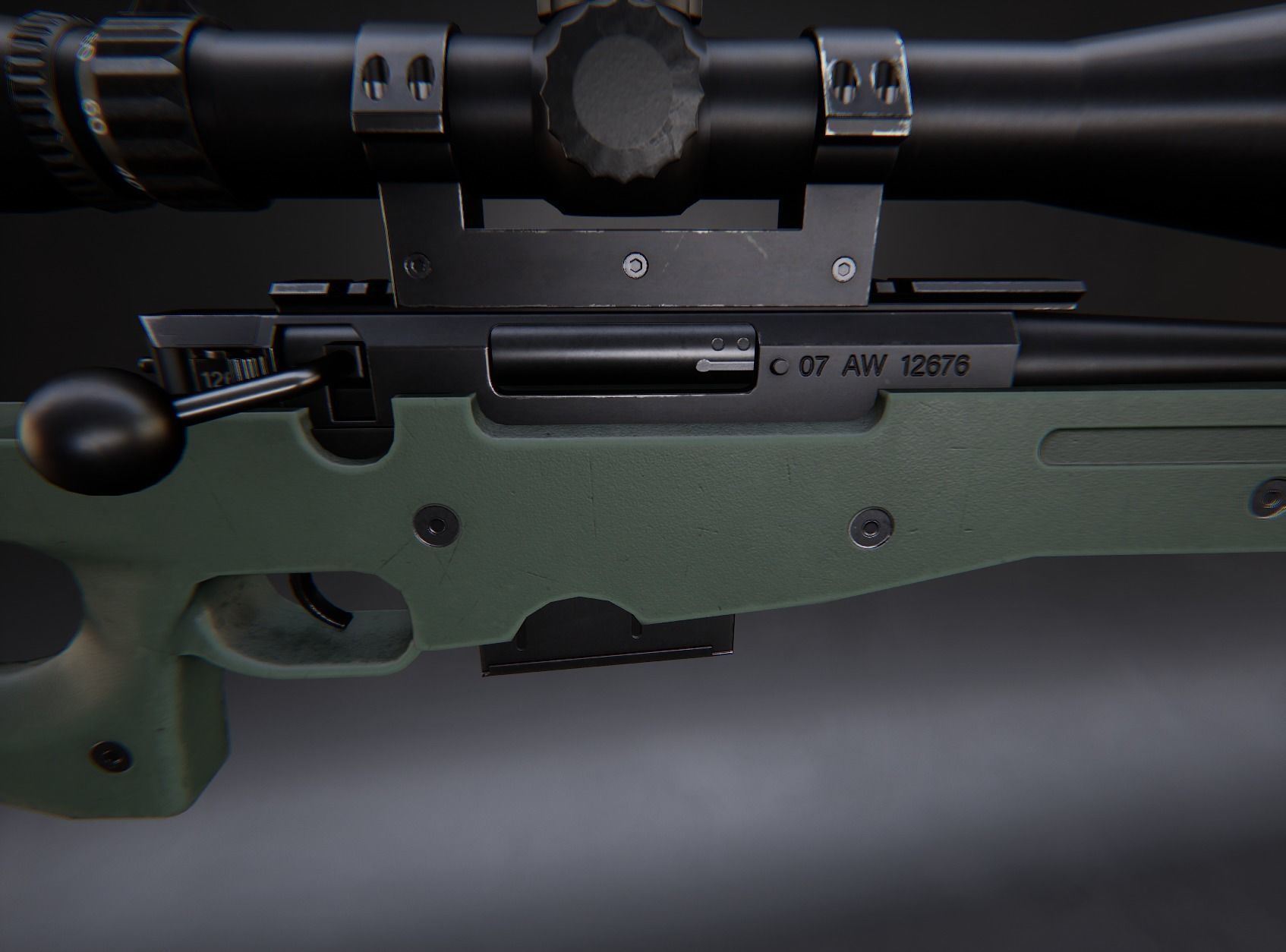 3D model Modern AAA Game Ready PBR Long-range Rifles Pack VR / AR / low ...