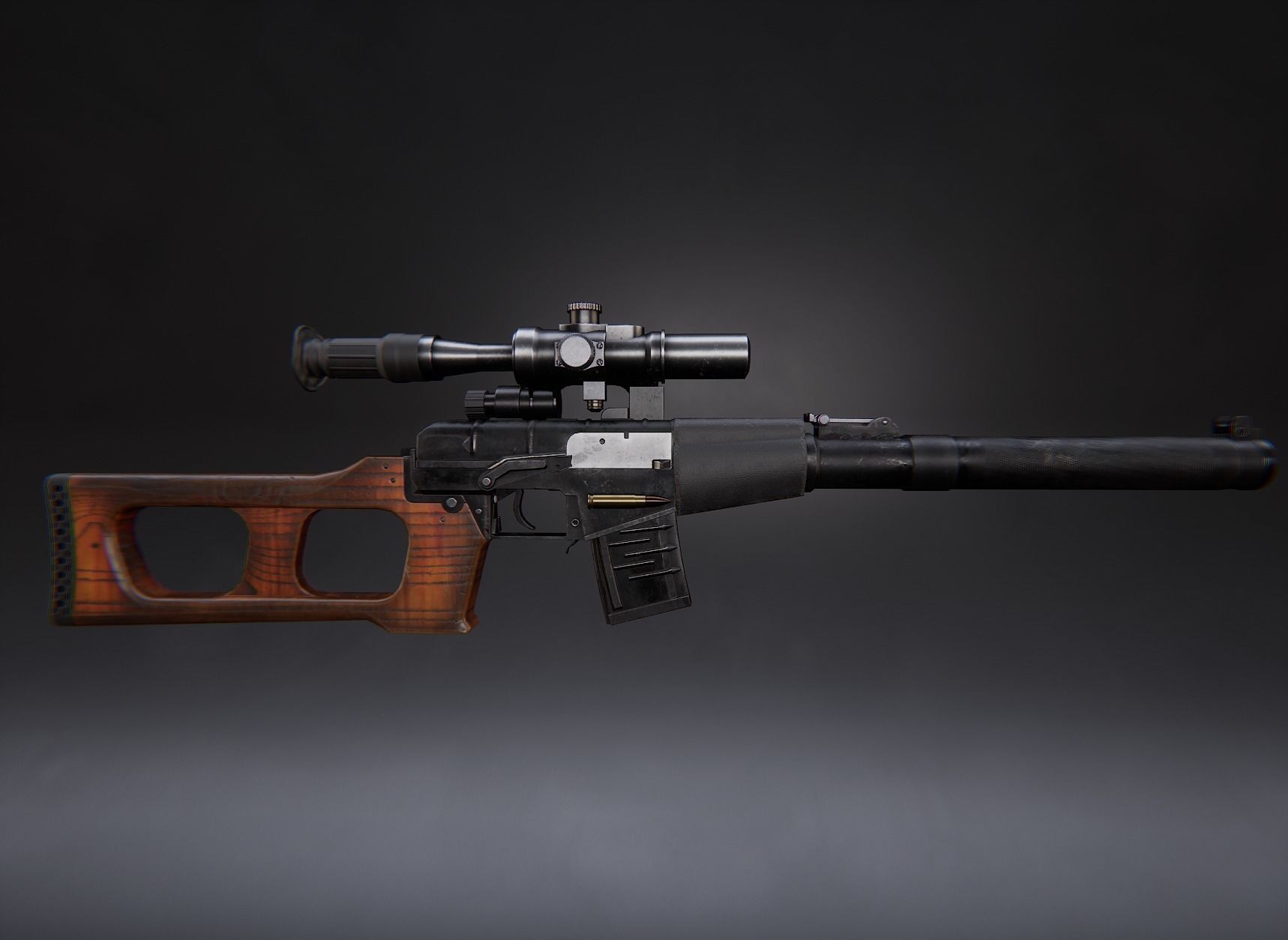 3D model Modern AAA Game Ready PBR Long-range Rifles Pack VR / AR / low ...