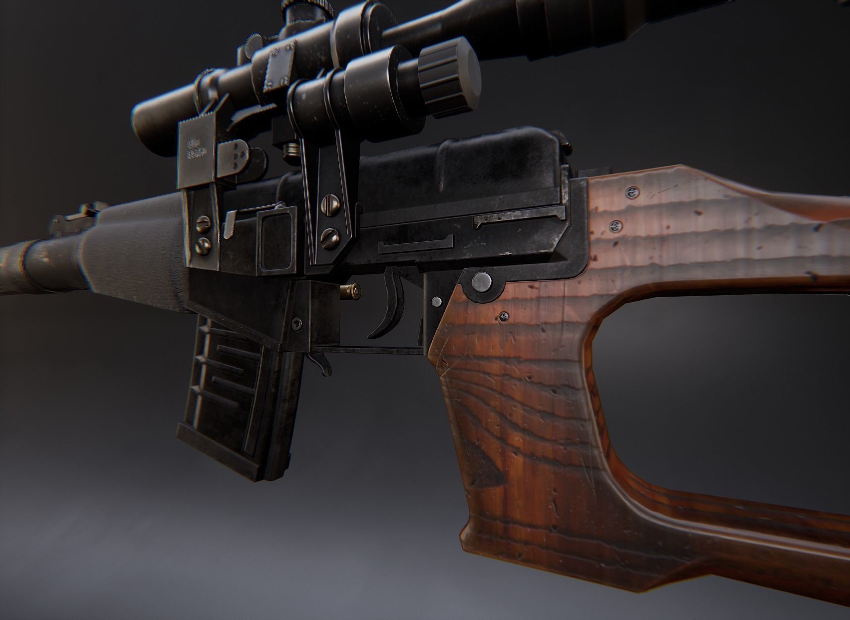 3D model Modern AAA Game Ready PBR Long-range Rifles Pack VR / AR / low ...