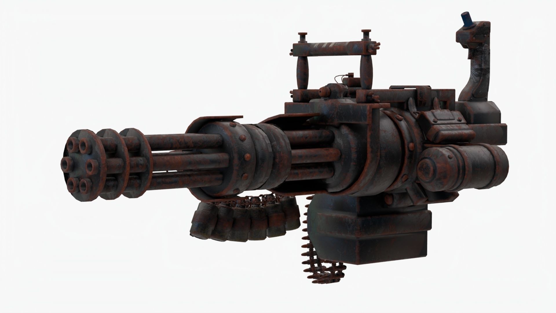 3D model 4K rusty abandoned Gatling Gun VR / AR / low-poly | CGTrader