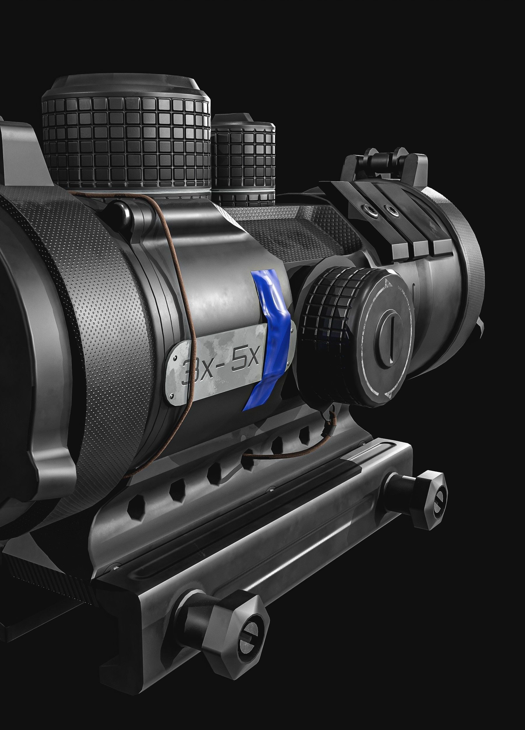 3D model 3X 5X Rifle Scope VR / AR / low-poly | CGTrader