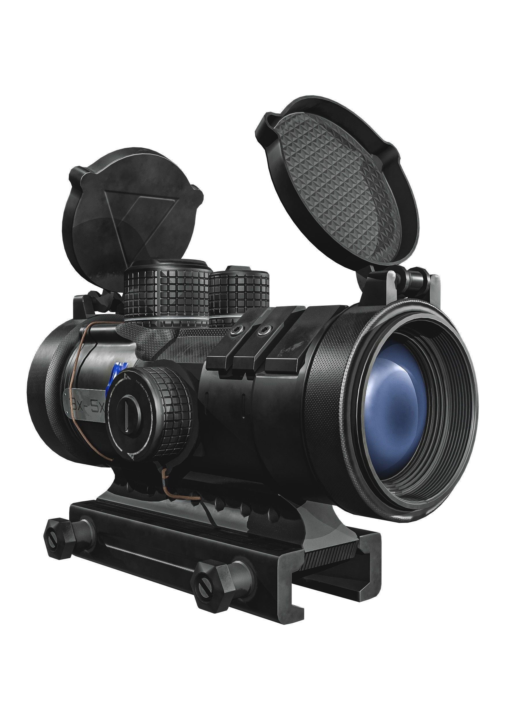 3D model 3X 5X Rifle Scope VR / AR / low-poly | CGTrader