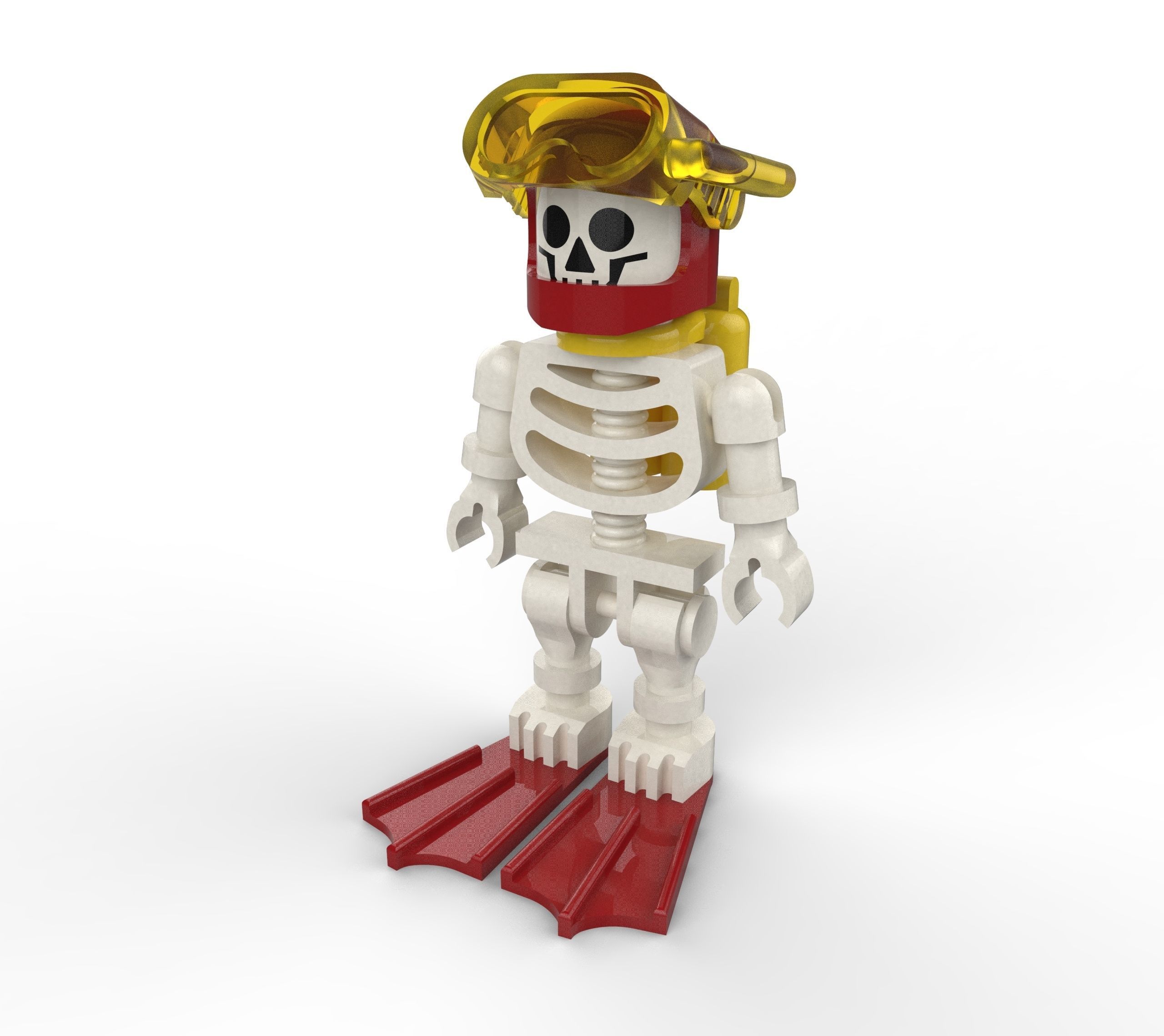 Lego Skeleton Diver 3D model | CGTrader