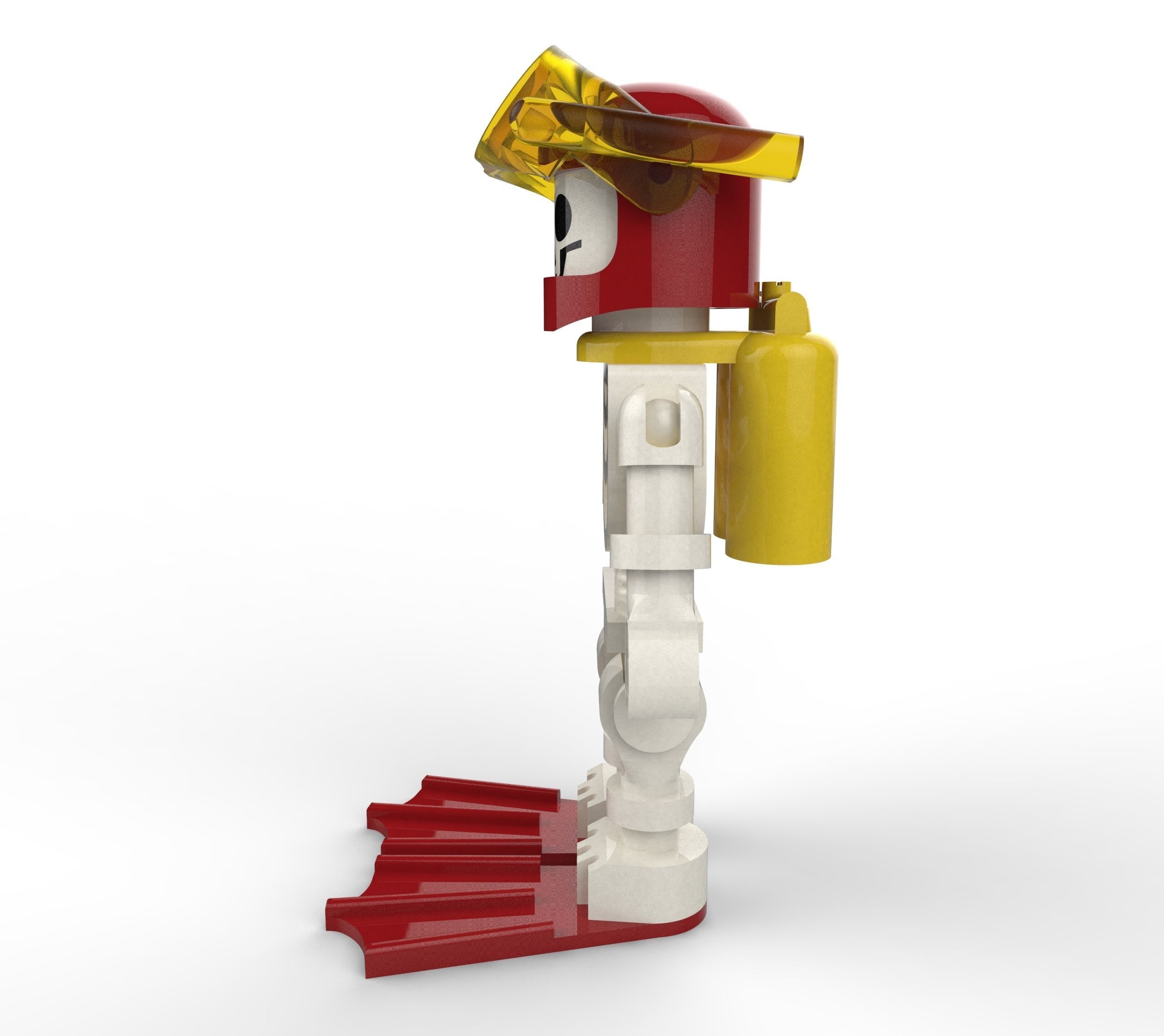 Lego Skeleton Diver 3D model | CGTrader