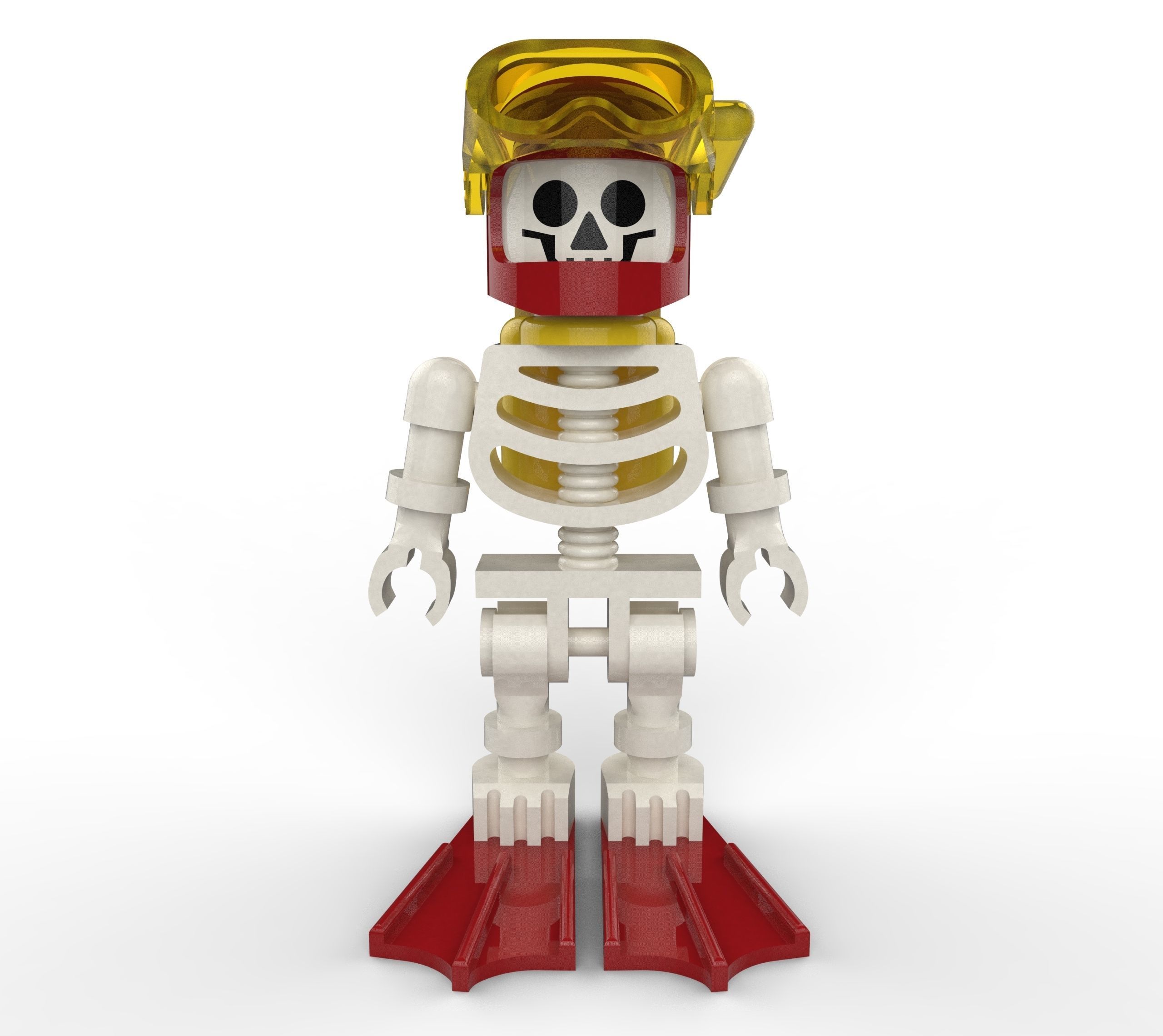 Lego Skeleton Diver 3D model | CGTrader