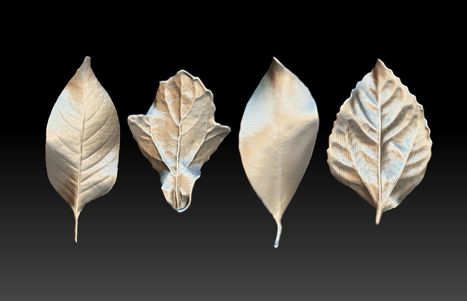 leaf 3D printing leaves Withered leaves ZB Leaf Brush 3D model 3D ...