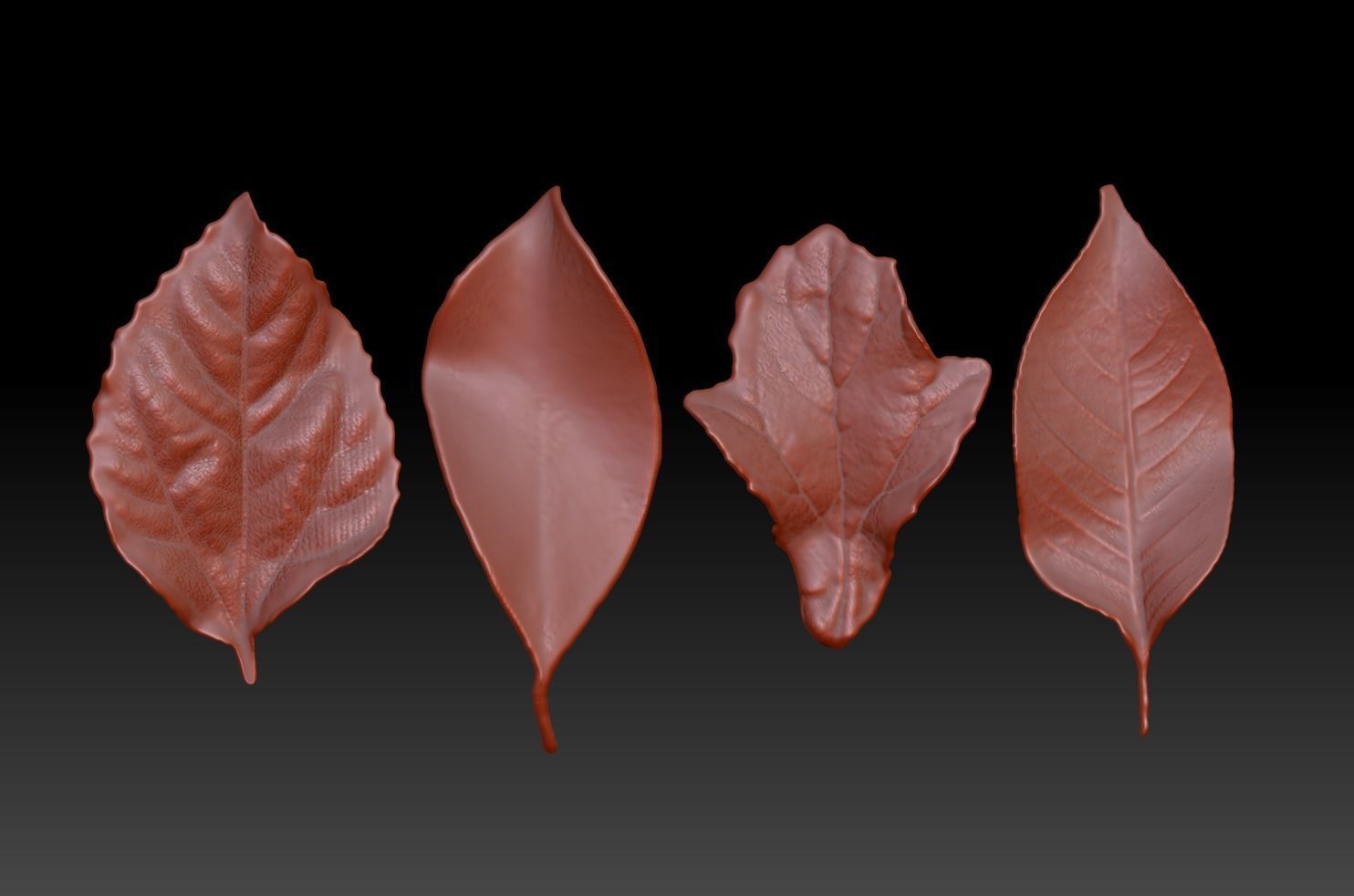 leaf 3D printing leaves Withered leaves ZB Leaf Brush 3D model 3D ...