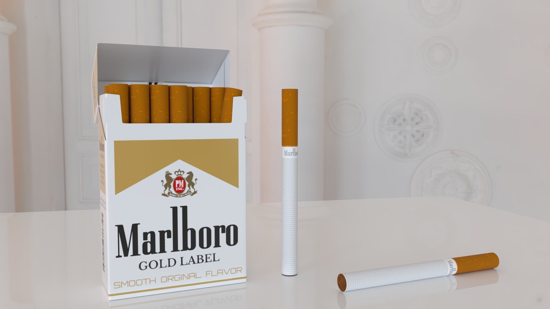 3D model Marlboro Gold Label cigarettes VR / AR / low-poly | CGTrader