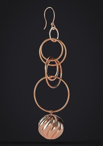 ACCESSORIES earing 009 FOR FV2 AVATAR 3D CLO MARVELOUS 3D model | CGTrader