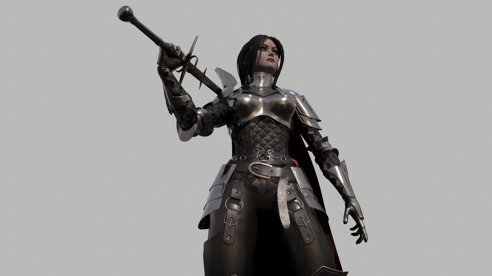 3D model Female Knight VR / AR / low-poly | CGTrader