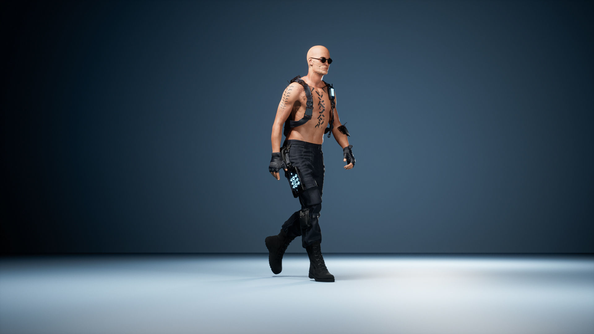 3D model Cyberpunk Hacker Game Ready Character Model VR / AR / low-poly ...