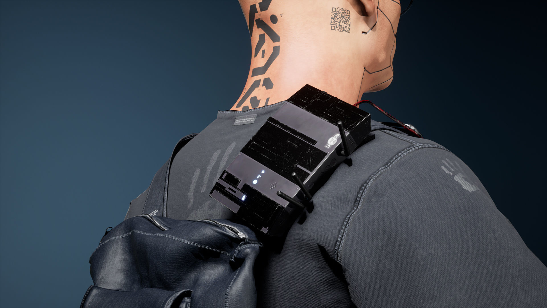 3D model Cyberpunk Hacker Game Ready Character Model VR / AR / low-poly ...