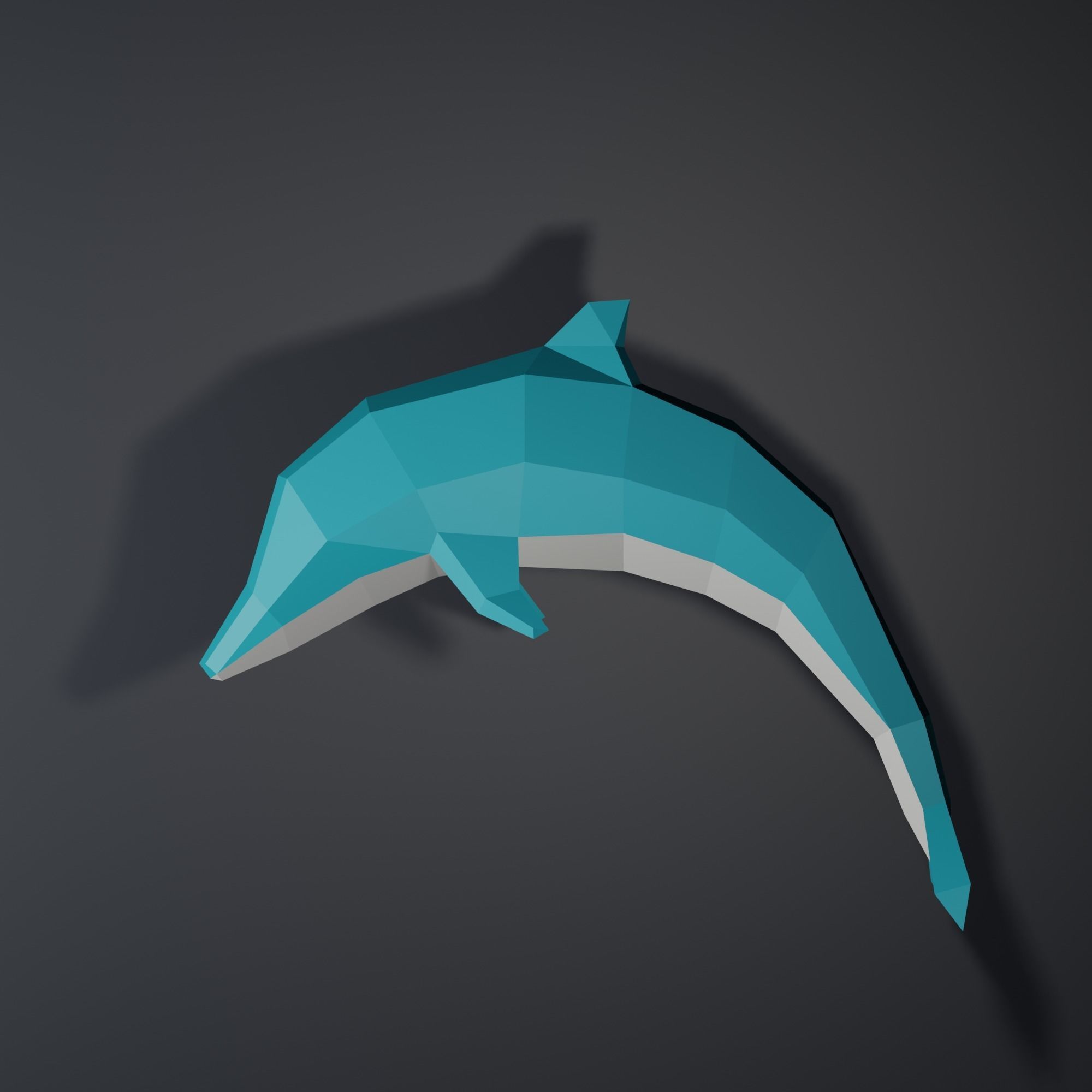 Low Poly Dolphin Geometric 3D model 3D model | CGTrader