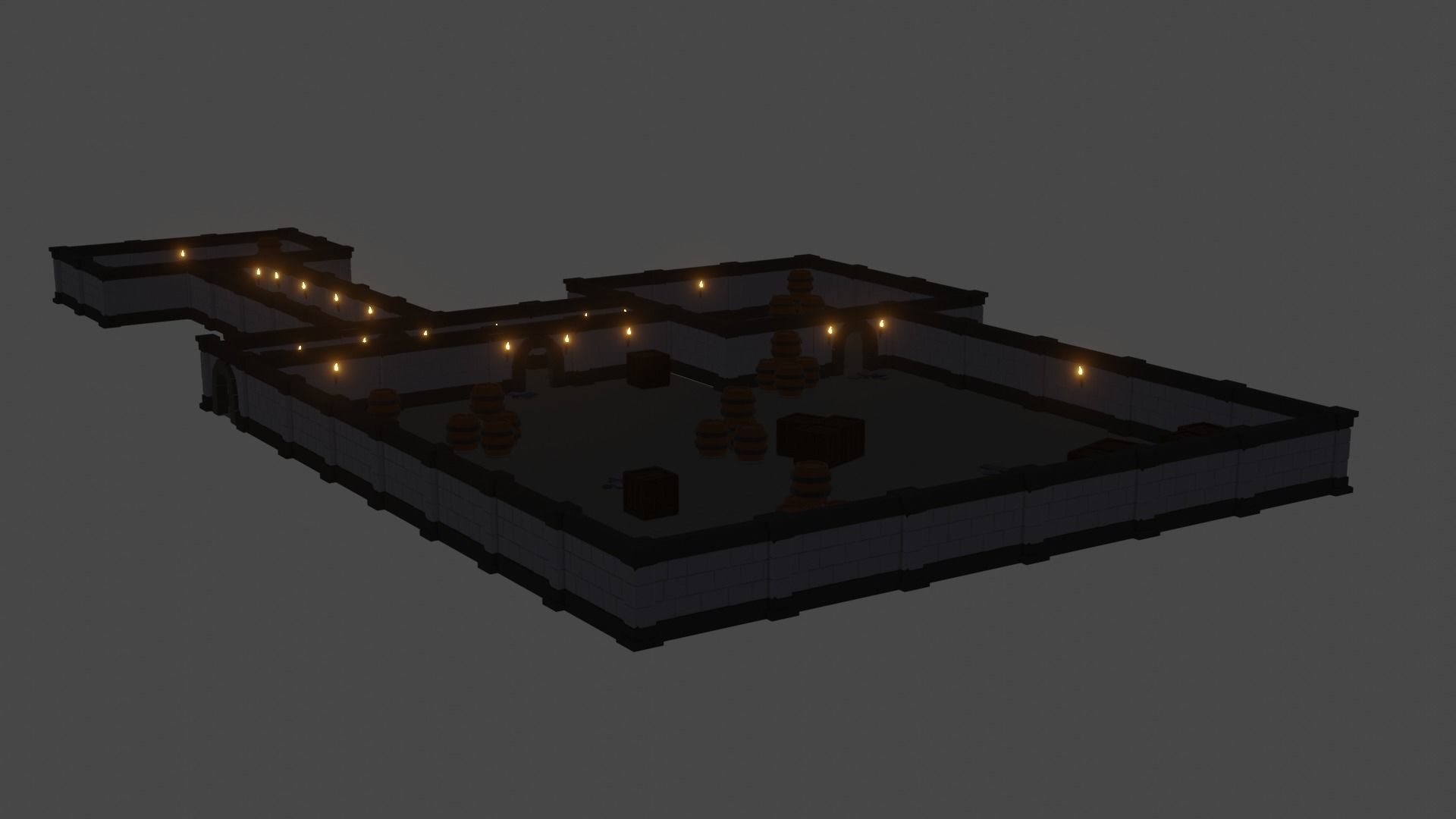 3D model Large low-poly dungeon VR / AR / low-poly | CGTrader