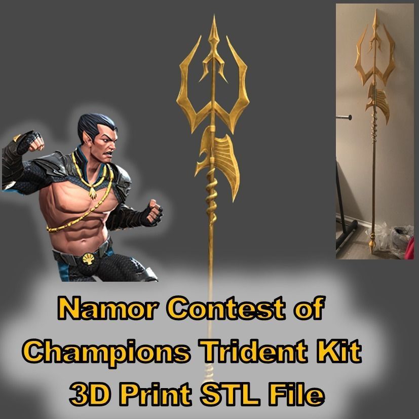 Namor Trident Replica 3D Print STL File 3D model 3D printable | CGTrader