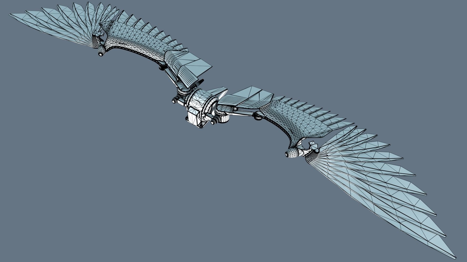 Animated Robot Wings Textured version 3D model animated rigged | CGTrader