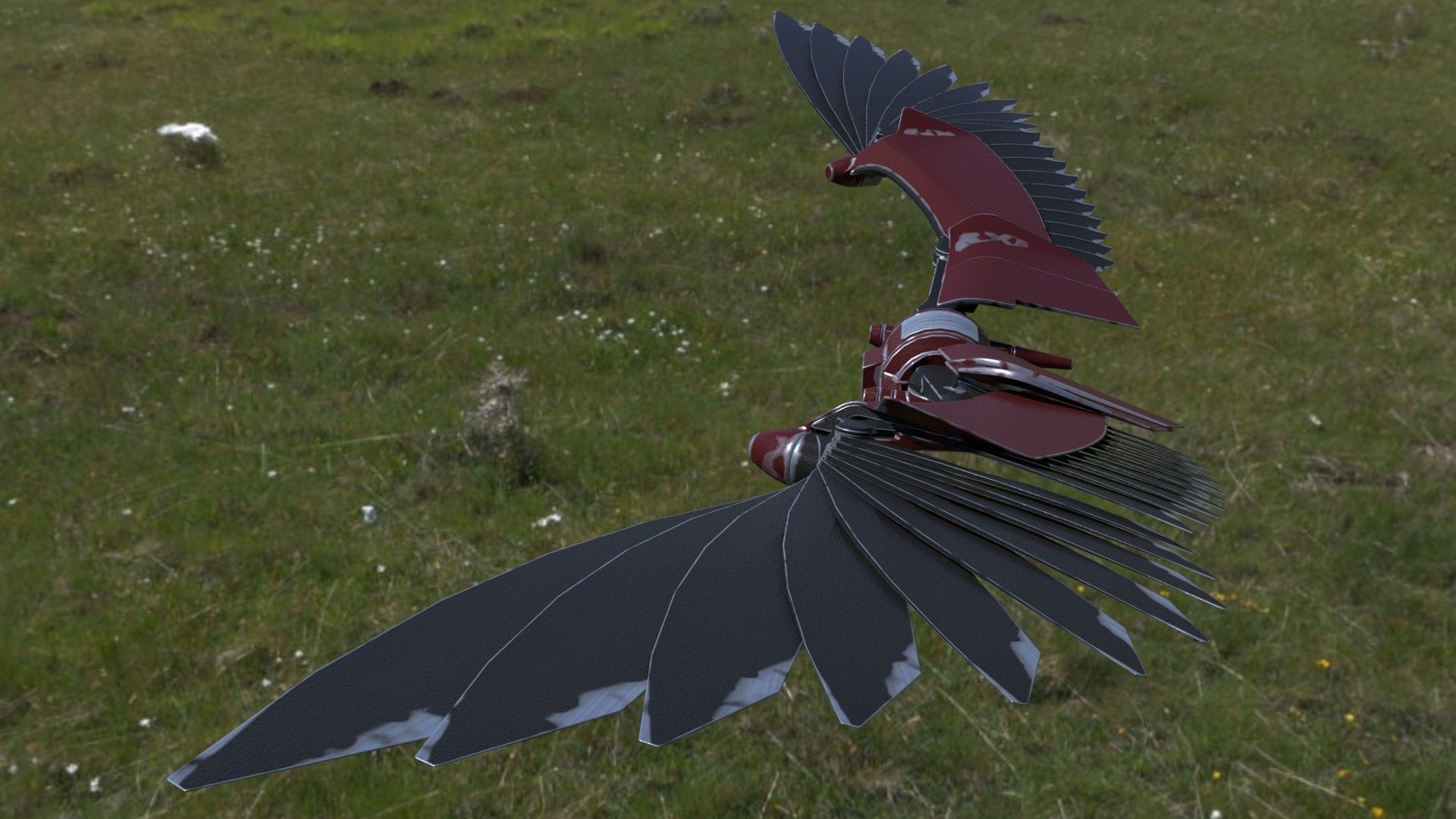 Animated Robot Wings Textured version 3D model animated rigged | CGTrader