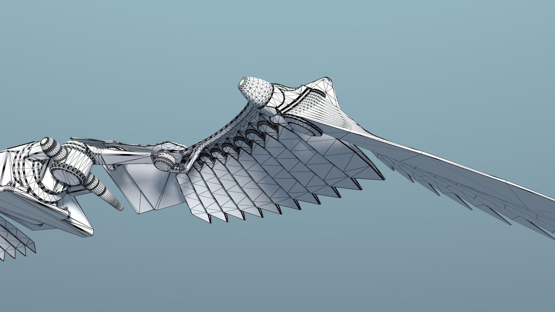 Animated Robot Wings Textured version 3D model animated rigged | CGTrader