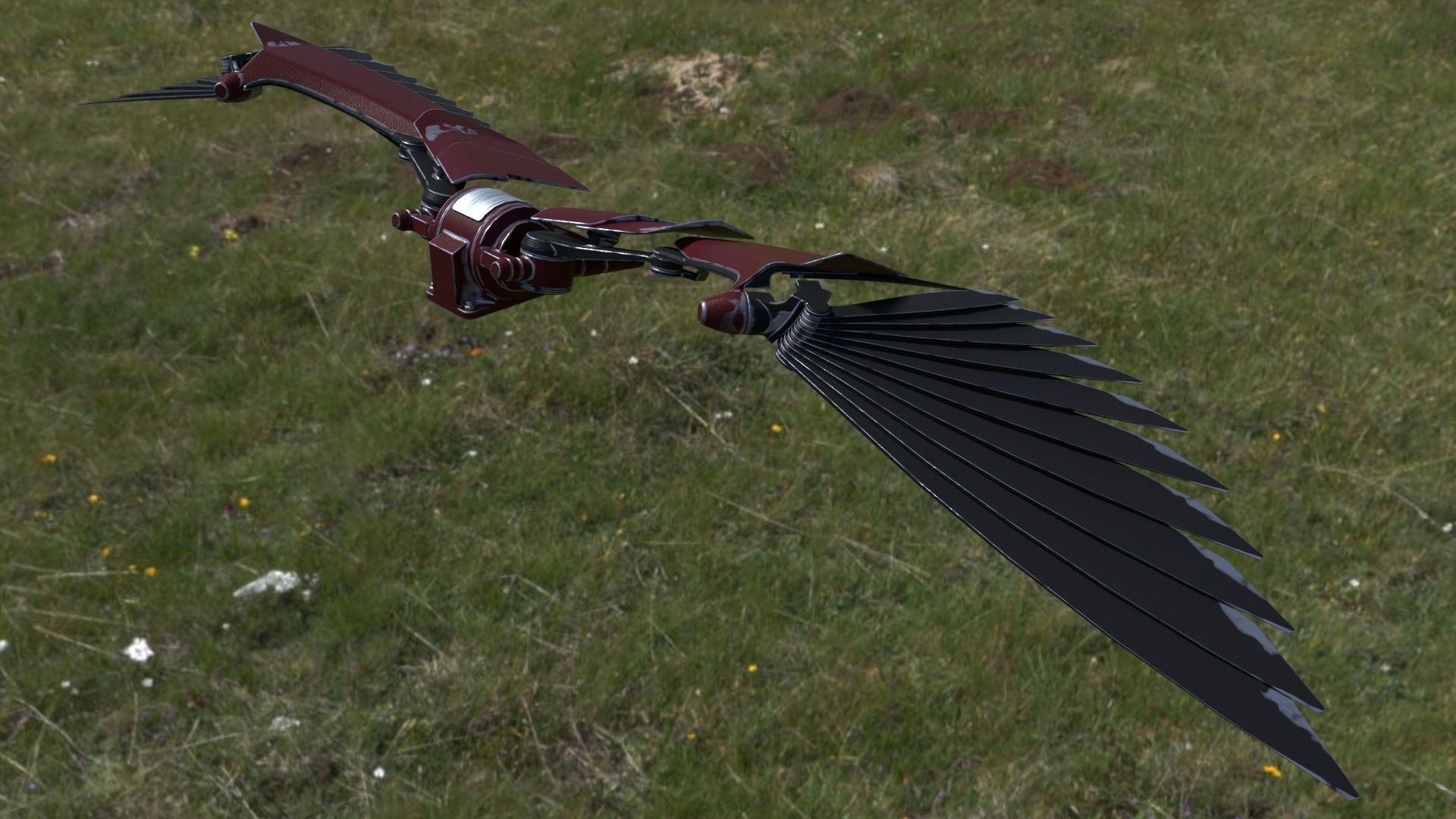 Animated Robot Wings Textured version 3D model animated rigged | CGTrader