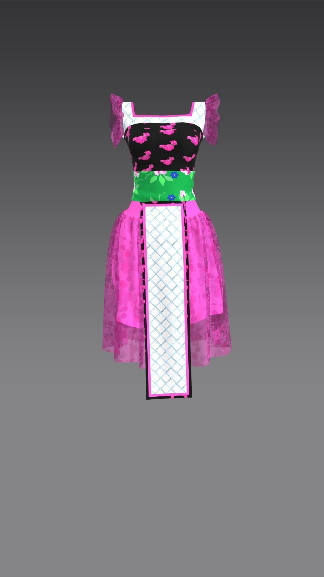 skirt dress outfit for female use in cartoon 3D 3D model | CGTrader
