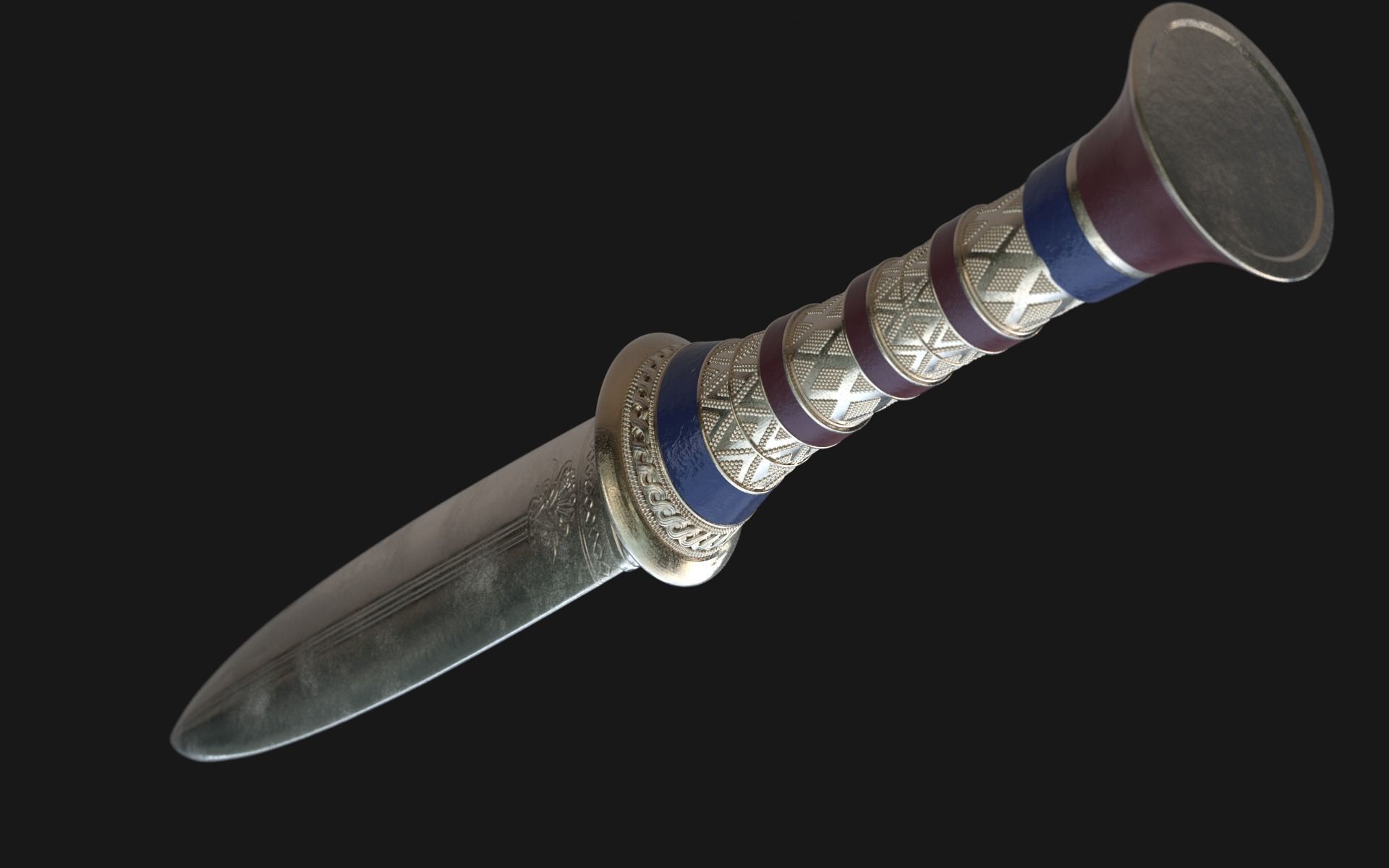 Gold Dagger of Tutankhamun 3D model 3D printable | CGTrader