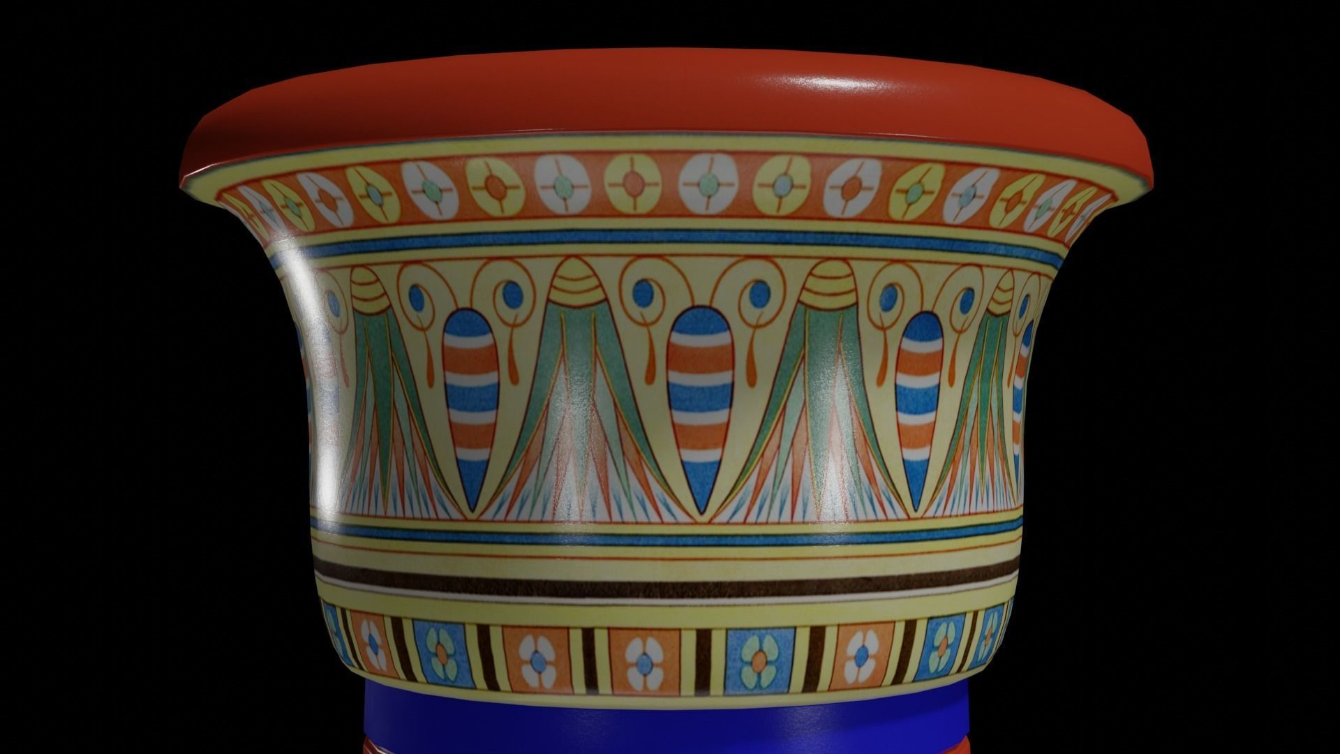 3D model Egyptian Pillar Model VR / AR / low-poly | CGTrader