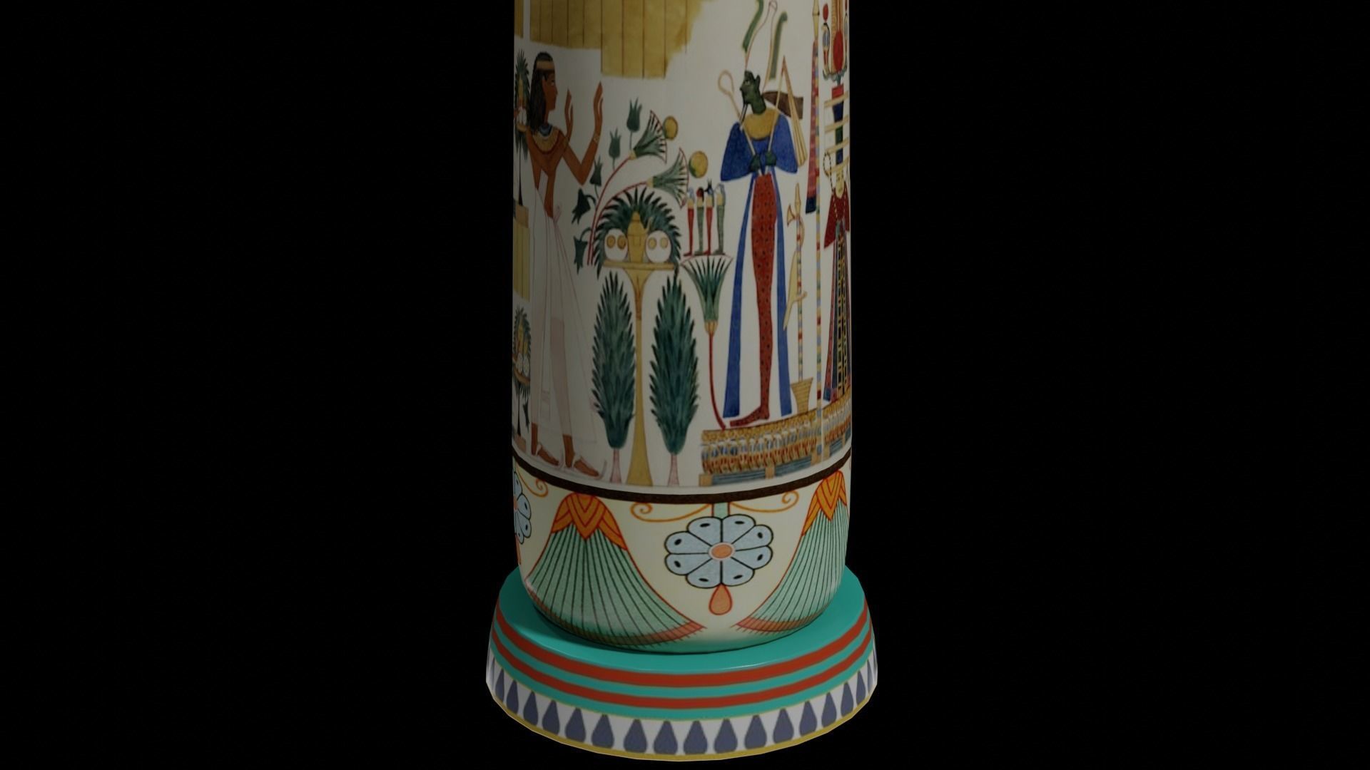 3D model Egyptian Pillar Model VR / AR / low-poly | CGTrader