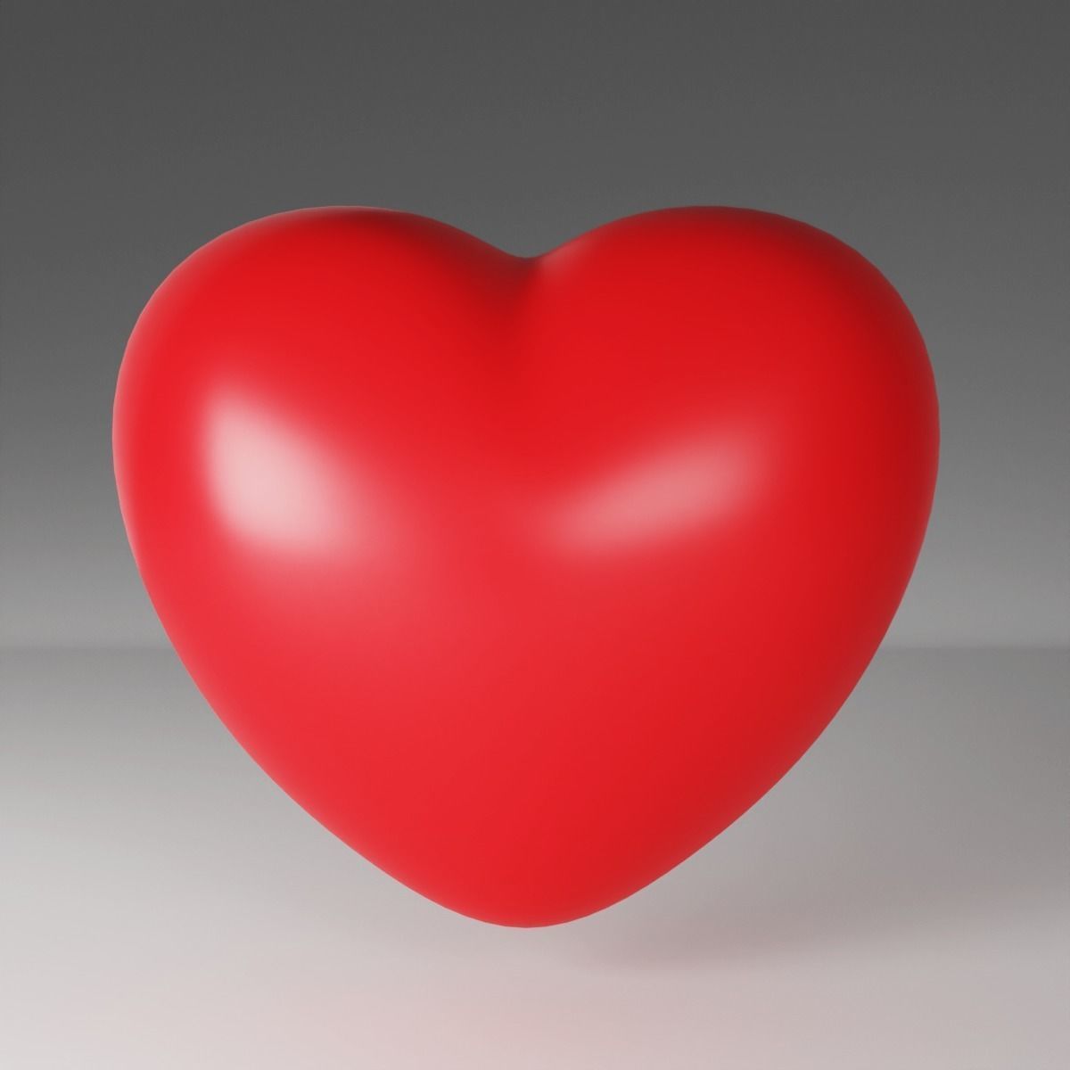 Cute red heart simple 3D model 3D model | CGTrader