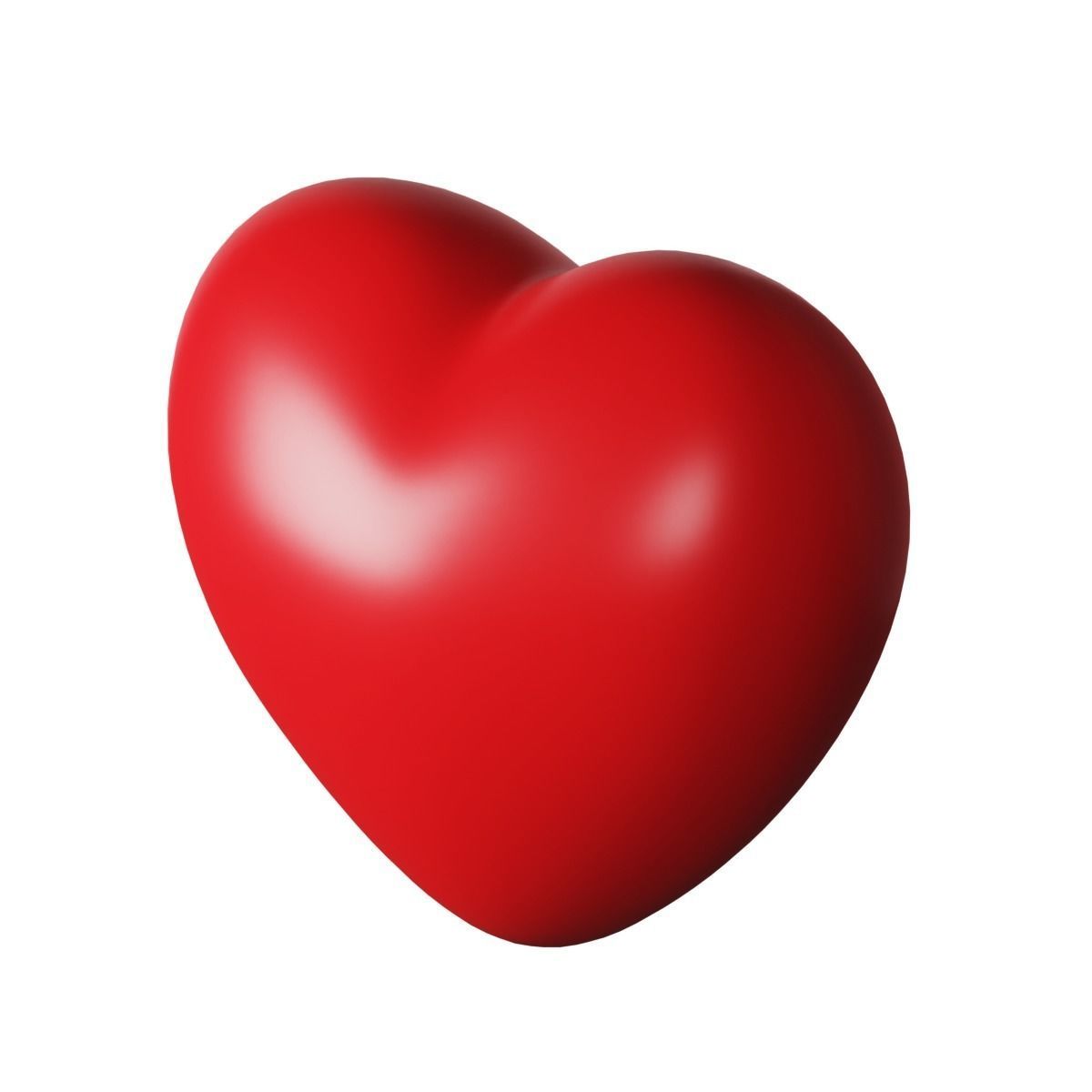 Cute red heart simple 3D model 3D model | CGTrader