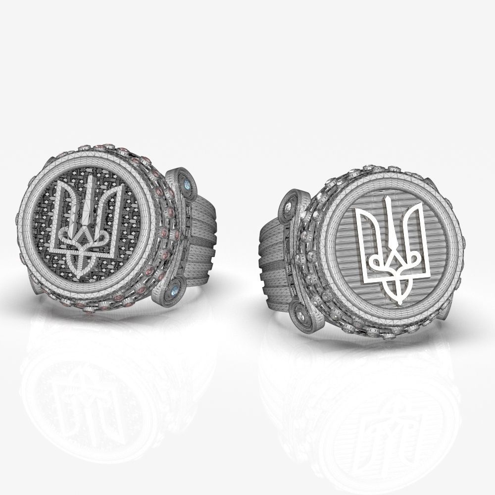 Mens ring Ukraine 3D model 3D printable | CGTrader