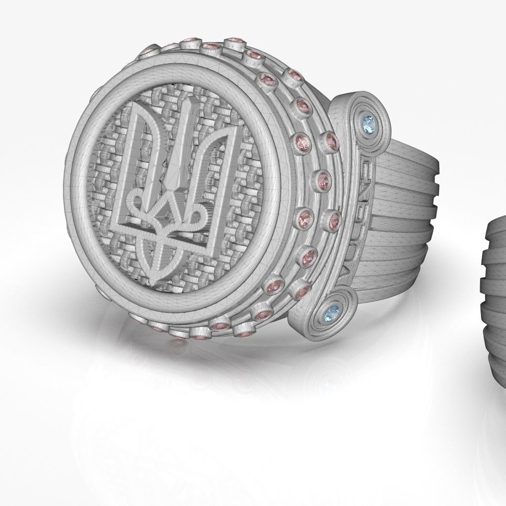 Mens ring Ukraine 3D model 3D printable | CGTrader