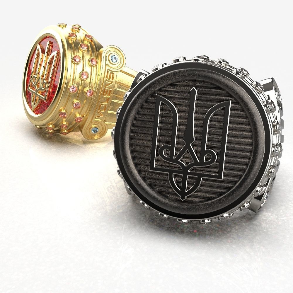 Mens ring Ukraine 3D model 3D printable | CGTrader
