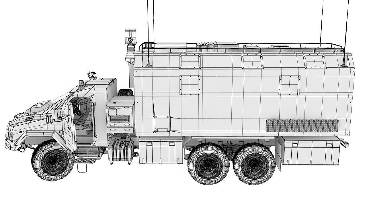 Command military vehicle 3D model rigged | CGTrader